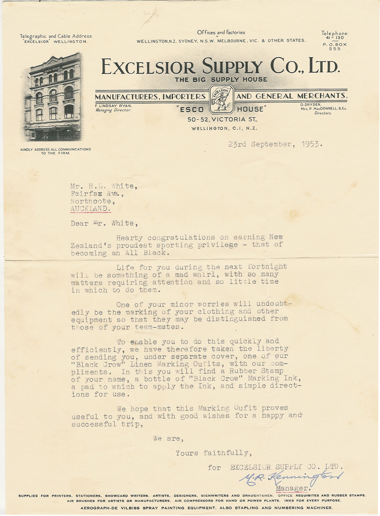 NEW ZEALAND - ALL BLACK RUGBY MEMORABILIA